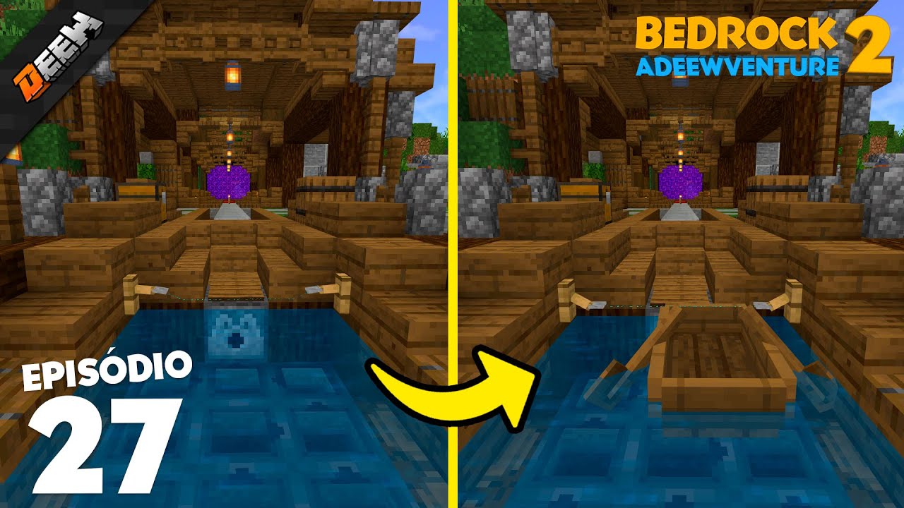 Sistema Automático de Barco - Minecraft Bedrock Adeewventure 2 #27 ...